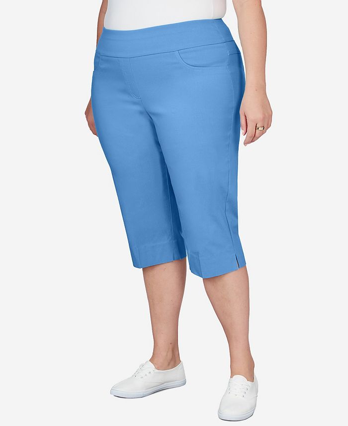 Ruby Rd. Plus Size Pull-On Tech Clam Digger Capri Pants - Macy's
