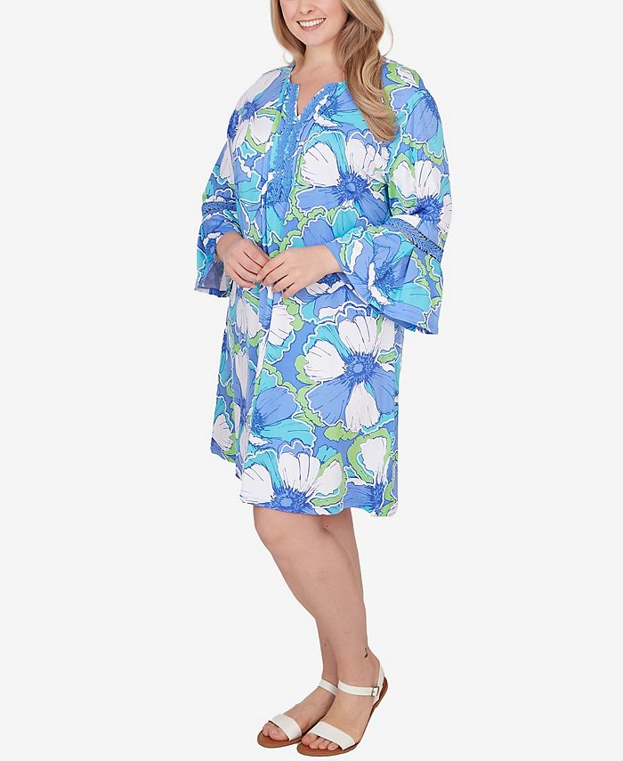 Ruby Rd. Plus Size Floral Puff Print Dress - Macy's