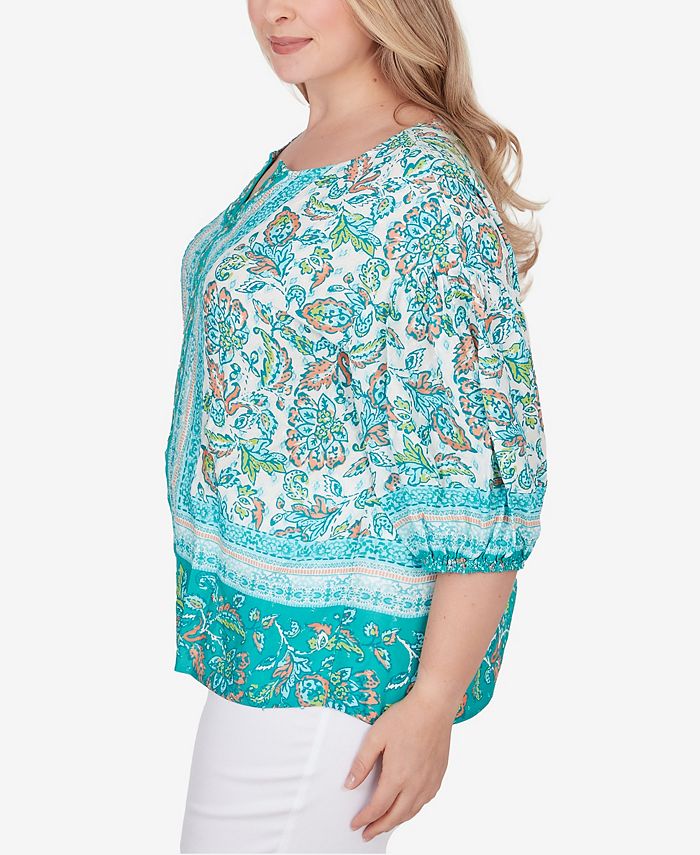 Ruby Rd. Plus Size Woven Swiss Dot Top - Macy's