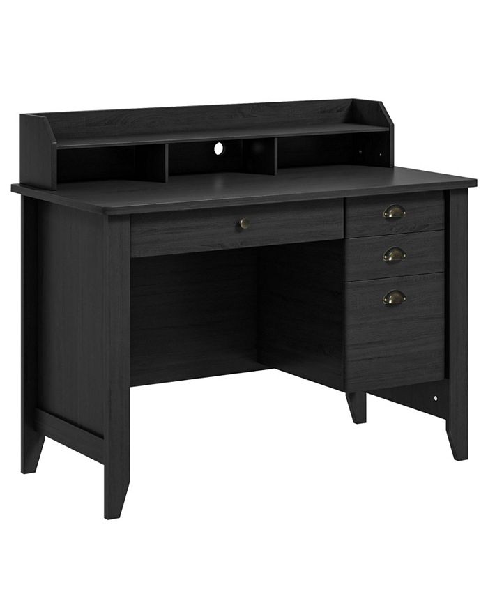 Slickblue Vintage like Computer Desk with Storage Shelves and 4 Drawers ...