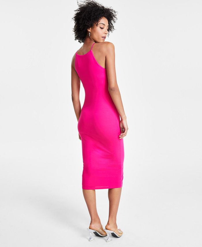 Bar III Women's Bungee-Strap Bodycon Midi Dress, Created for Macy's ...
