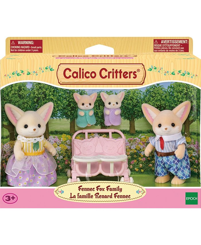 Calico Critters Fennec Fox Family, Set of 4 Collectable Doll Figures ...