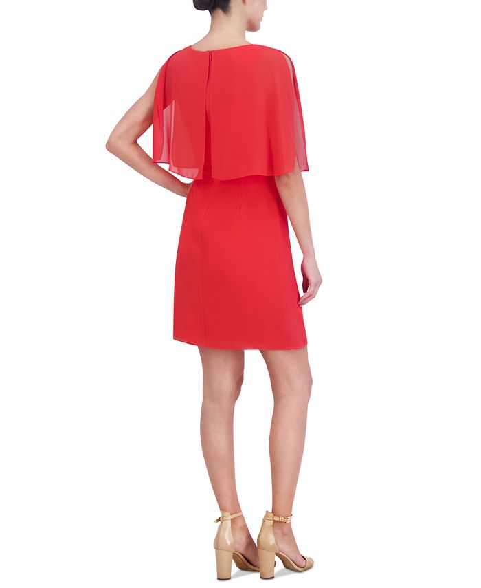 Jessica Howard Petite Layered Capelet Dress - Macy's