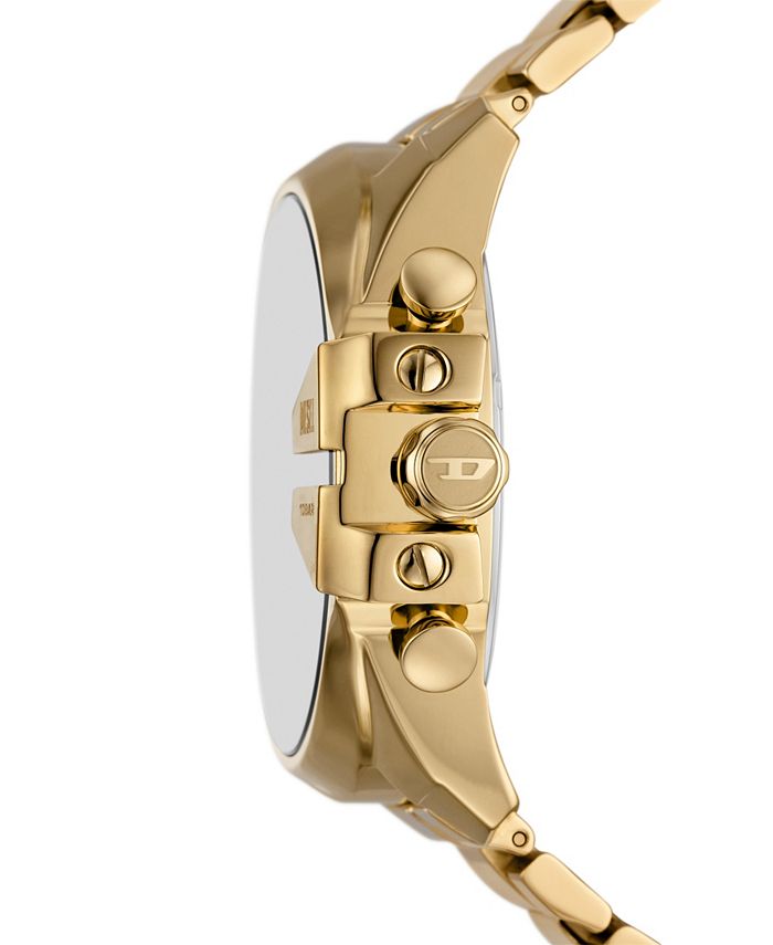 Diesel Men's Mega Chief Chronograph Gold-Tone Stainless Steel Watch ...
