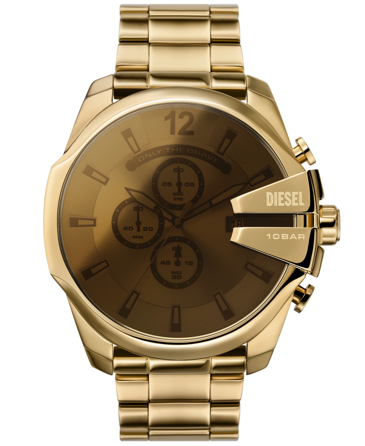 Click here for Diesel Mens Mega Chief Chronograph Gold-Tone Stain... prices
