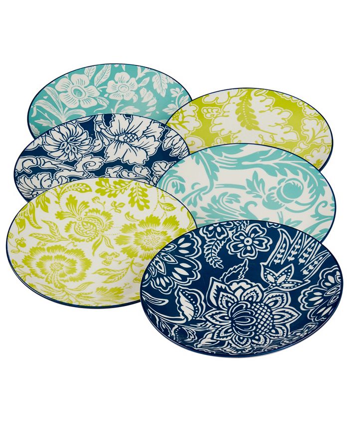 Certified International Tapestry Canape Plates, Set of 6 - Macy's