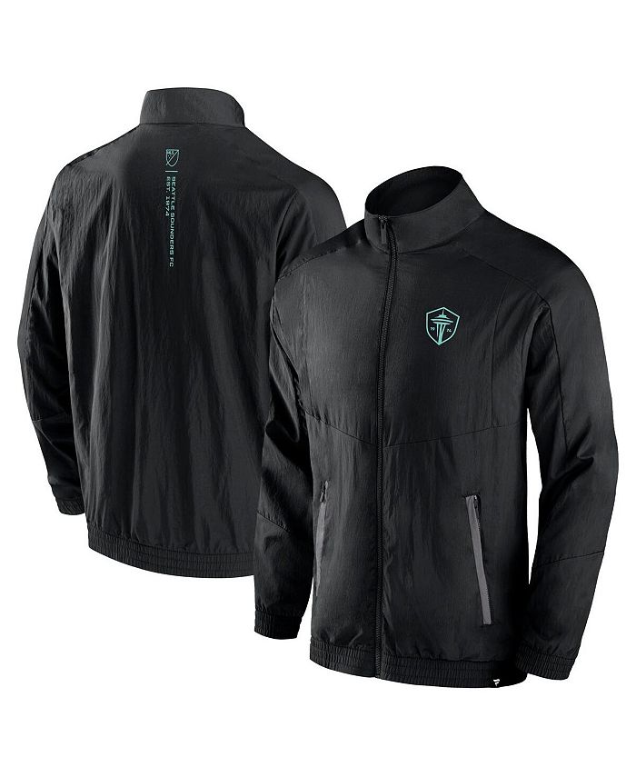 Fanatics Men's Black Seattle Sounders FC Header Raglan Full-Zip Jacket ...