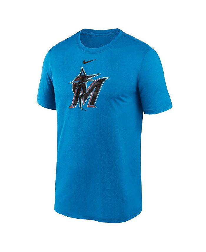 Nike Men's Blue Miami Marlins Legend Fuse Large Logo Performance T ...