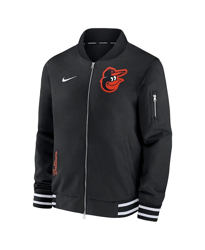 Nike Men's Black Baltimore Orioles Authentic Collection Full-Zip Bomber ...