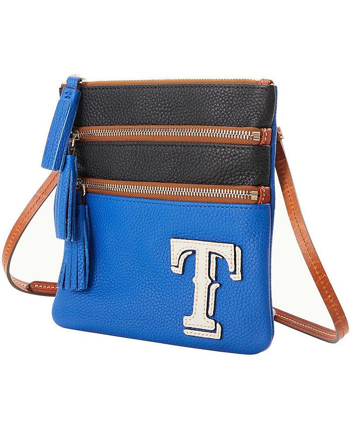 Dooney & Bourke Women's Texas Rangers Infield Triple Zip Crossbody ...