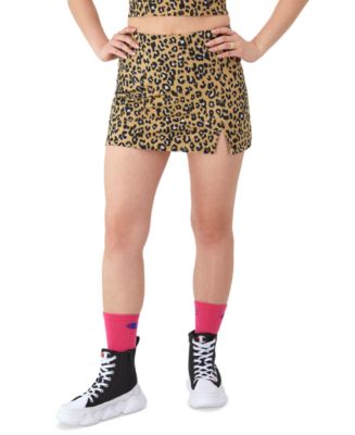 Champion Women's Leopard-Print Soft Touch Mini Skort - Macy's