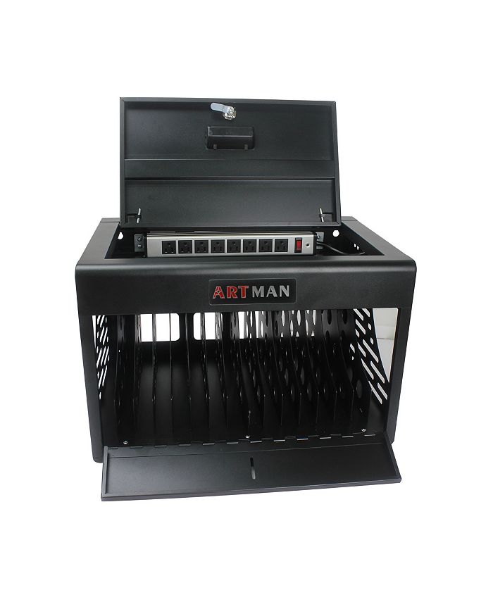 Locking Charging Station Tidoin 16 Bay Black Charging Cabinet For ...