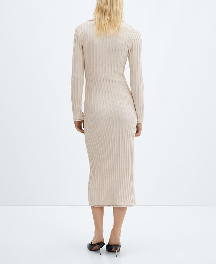 MANGO Women's Ribbed Knit Dress - Macy's