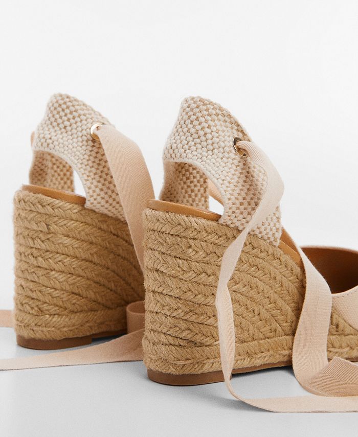 MANGO Women's Lace-Up Espadrilles - Macy's