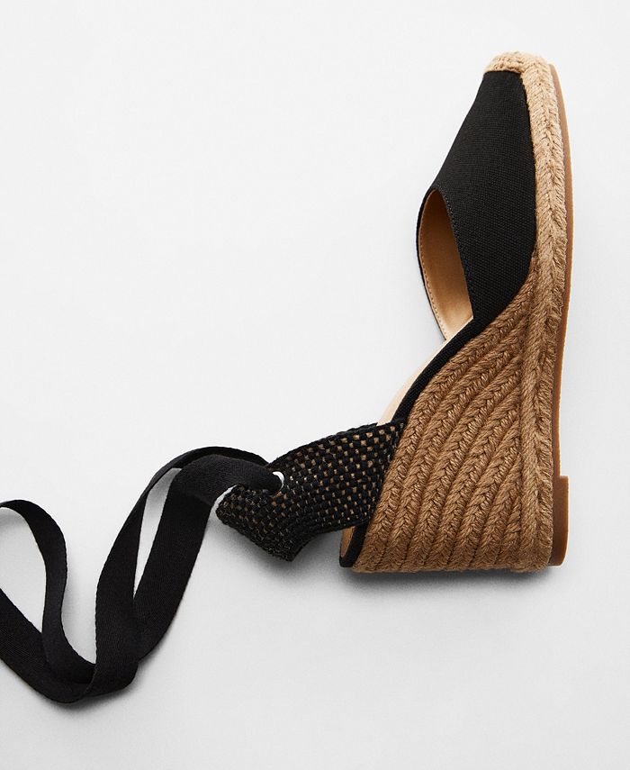 MANGO Women's Lace-Up Espadrilles - Macy's
