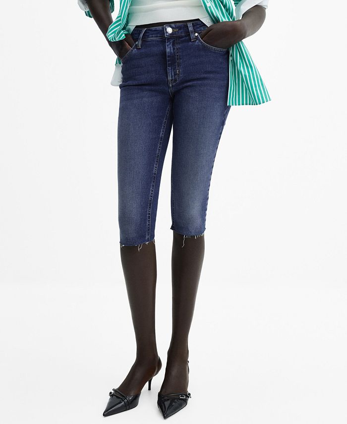 MANGO Women's Capri Slim-Fit Jeans - Macy's