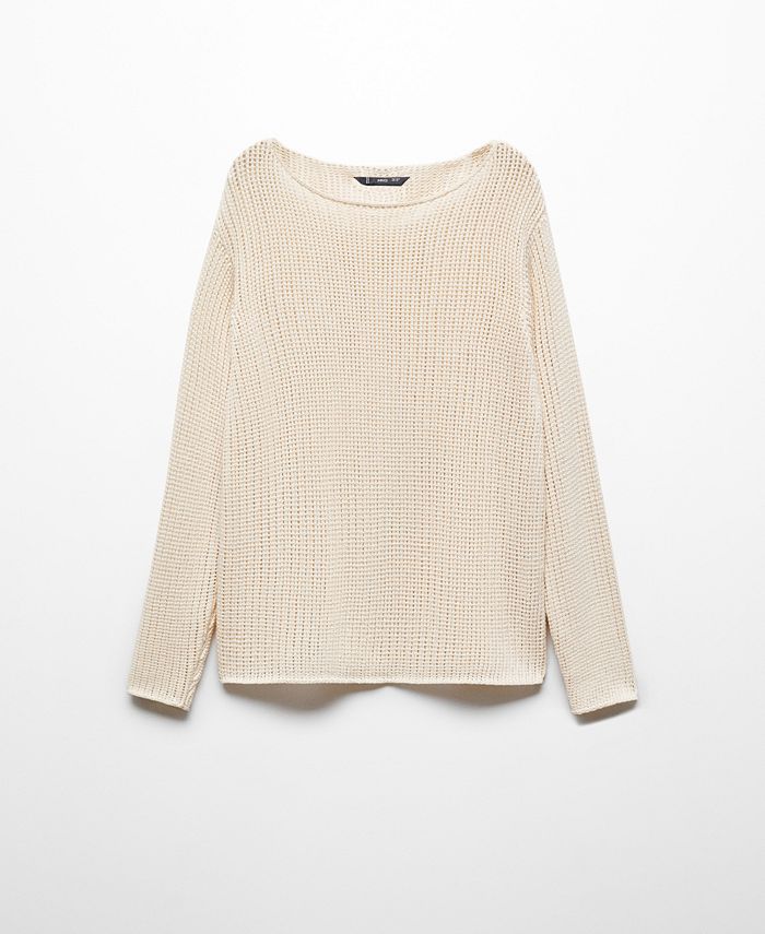 MANGO Women's Boat-Neck Knitted Sweater - Macy's
