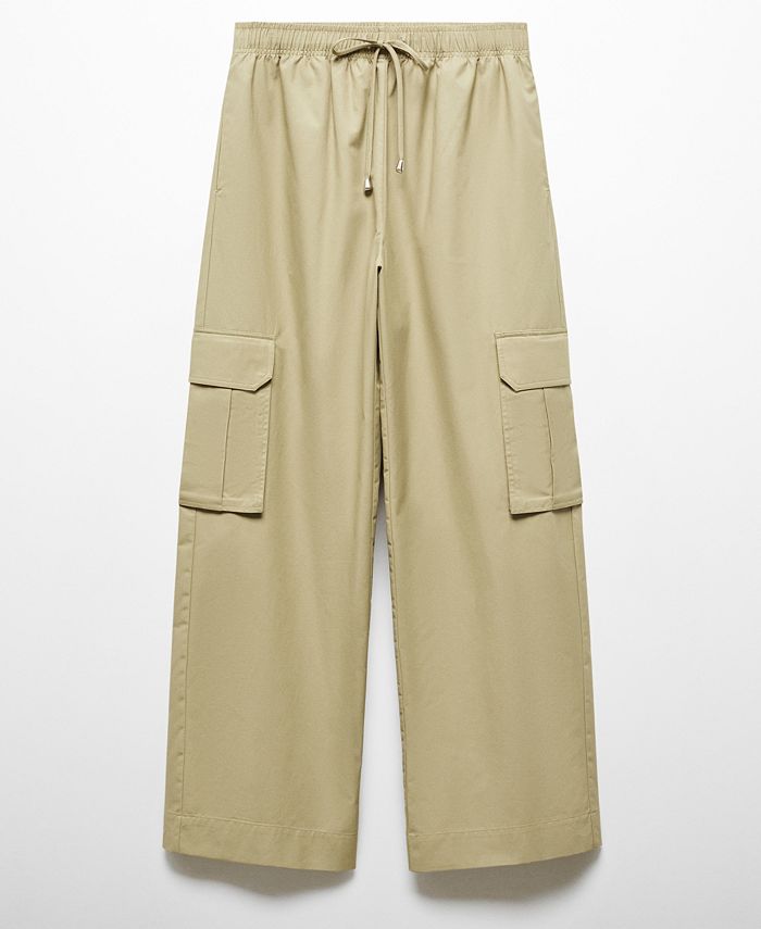 MANGO Women's Elastic Waist Cargo Pants - Macy's