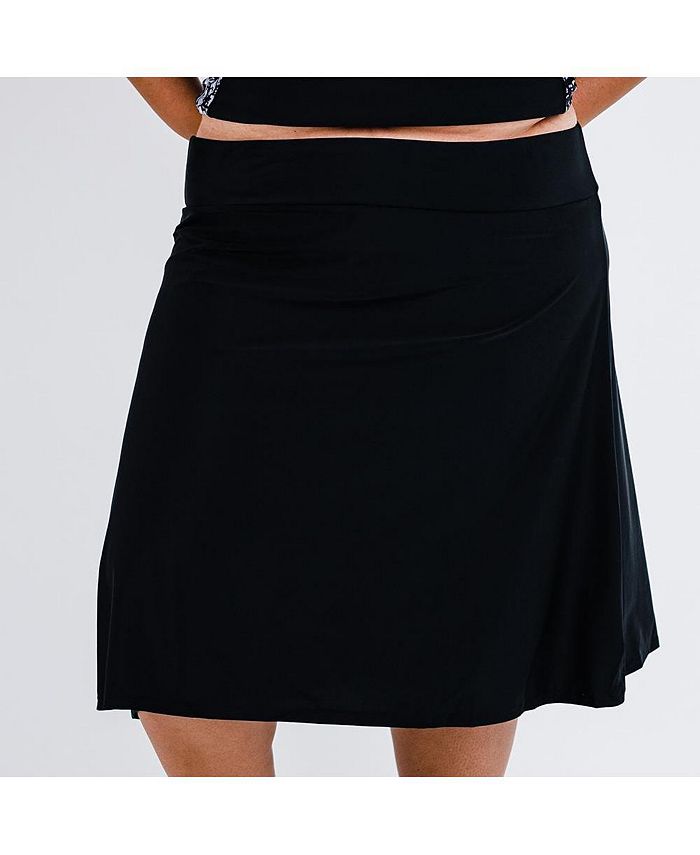 Calypsa Plus Size Long Swim Skort - Macy's