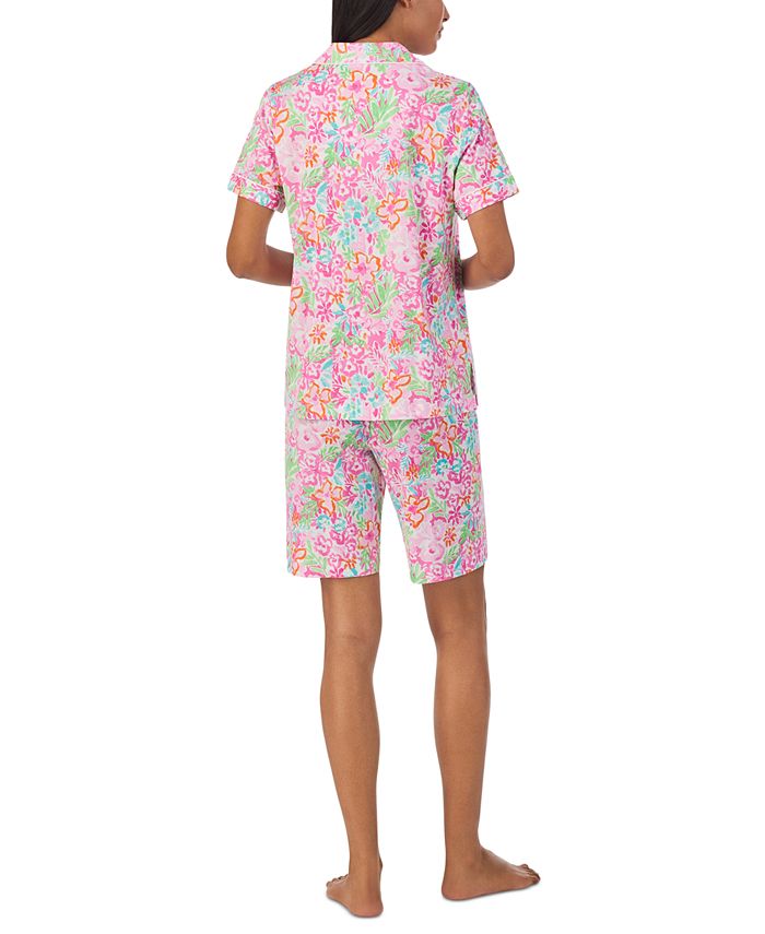 Lauren Ralph Lauren Women's 2-Pc. Short-Sleeve Notch-Collar Bermuda ...