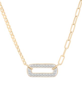 Audrey by Aurate Diamond Two-Chain Link 18" Pendant Necklace (3/4 ct. t ...