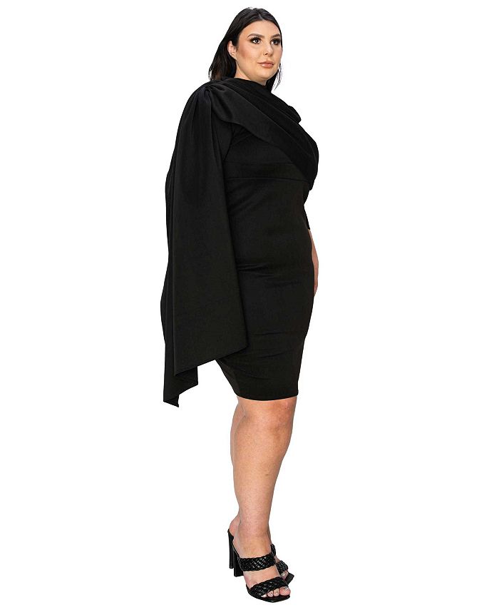 L I V D Plus Size Dahlia Sash Cape Dress - Macy's