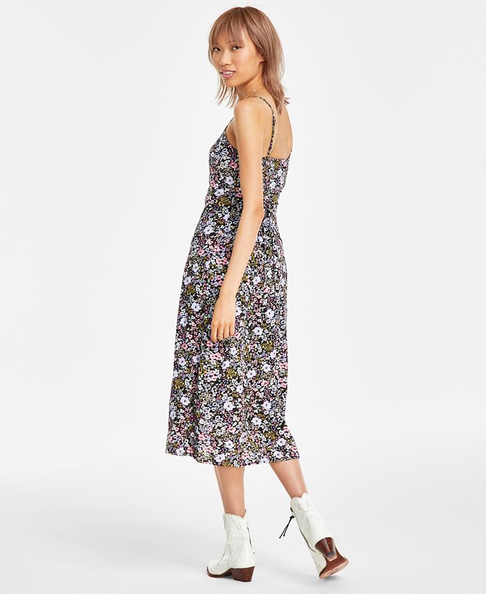Lucky Brand Women's Button-Front Slip Dress - Macy's