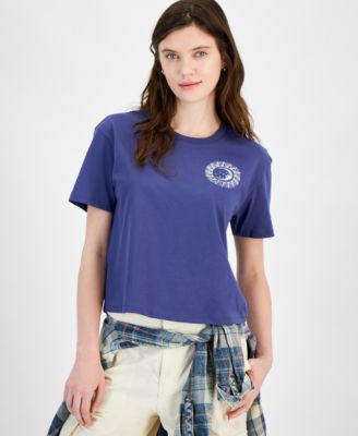 Rebellious One Juniors' Moon Graphic-Print Crewneck Tee - Macy's