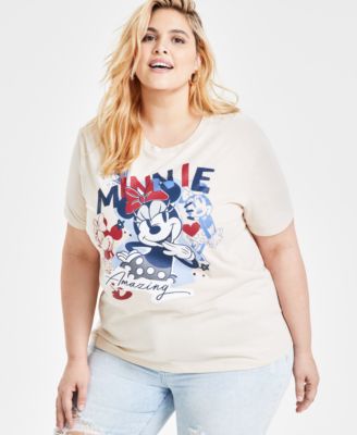Disney Trendy Plus Size Minnie Graphic Print T-Shirt - Macy's