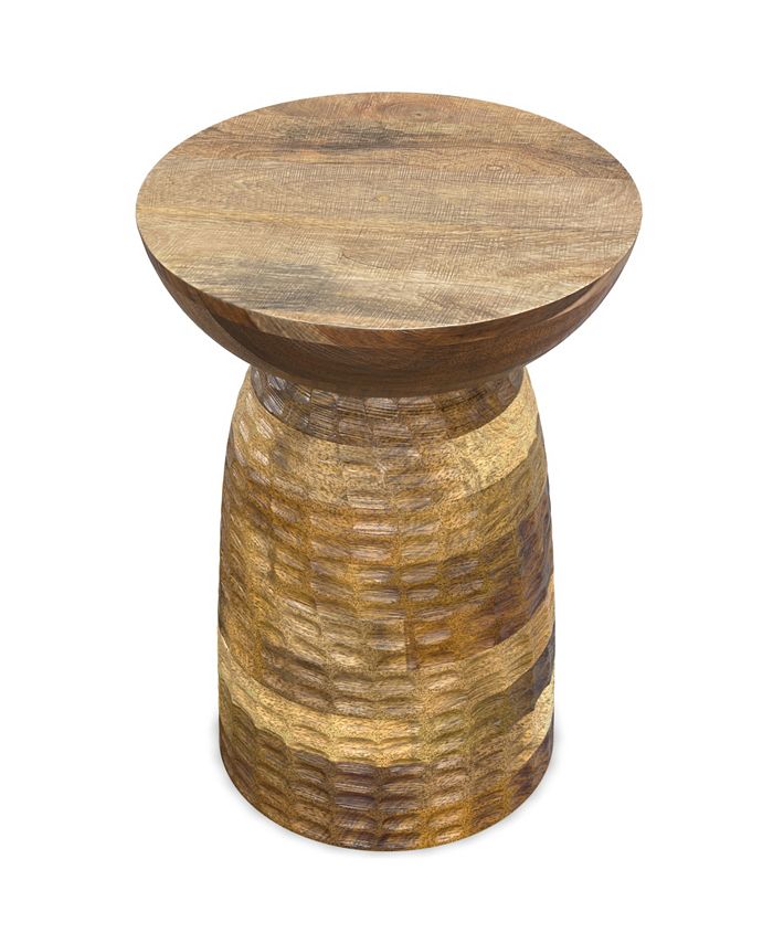 Simpli Home Boyd Solid Mango Wood Wooden Accent Table in Natural - Macy's