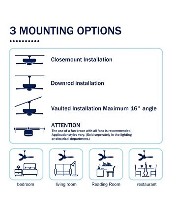 Simplie Fun Modern LED Ceiling Fan with Light, Remote - Matte Black ...