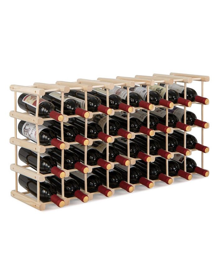 Slickblue 36-Bottle Wooden Wine Rack for Wine Cellar - Macy's