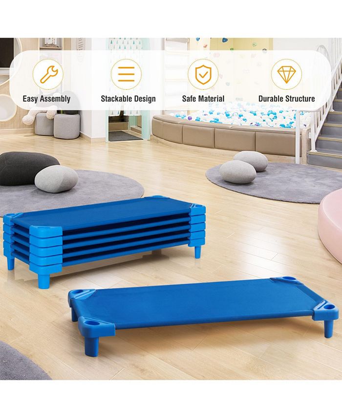 Slickblue 52 x 23 Inch Pack of 6 Kids Stackable Daycare Rest Mat - Macy's