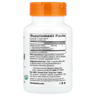 Bacopa with Synapsa 320 mg - 60 Veggie Caps