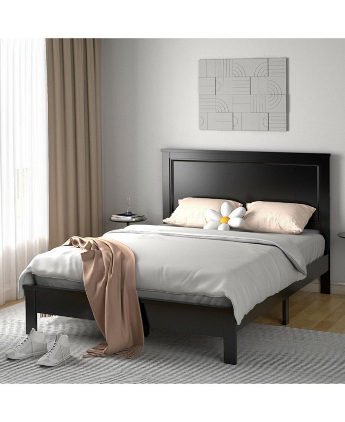 Slickblue Platform Slat Bed Frame with High Headboard - Macy's