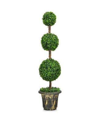 Slickblue 4 Feet Artificial Topiary Triple Ball Tree Plant - Macy's