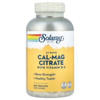 Solaray Cal-Mag Citrate with Vitamin D-2 - 360 VegCaps - Macy's
