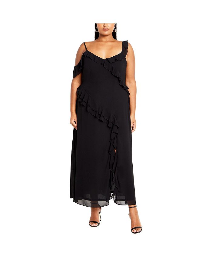 CITY CHIC Plus Size Ruffle Love Maxi Dress - Macy's