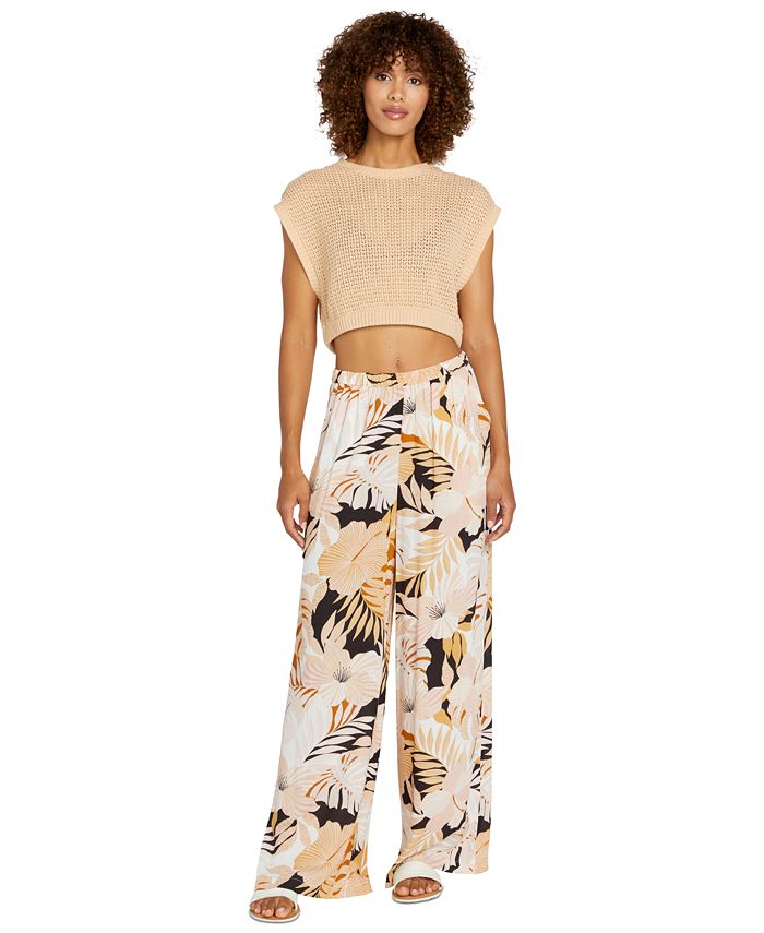 Volcom Juniors' Let's Luau Wide-Leg Pants - Macy's