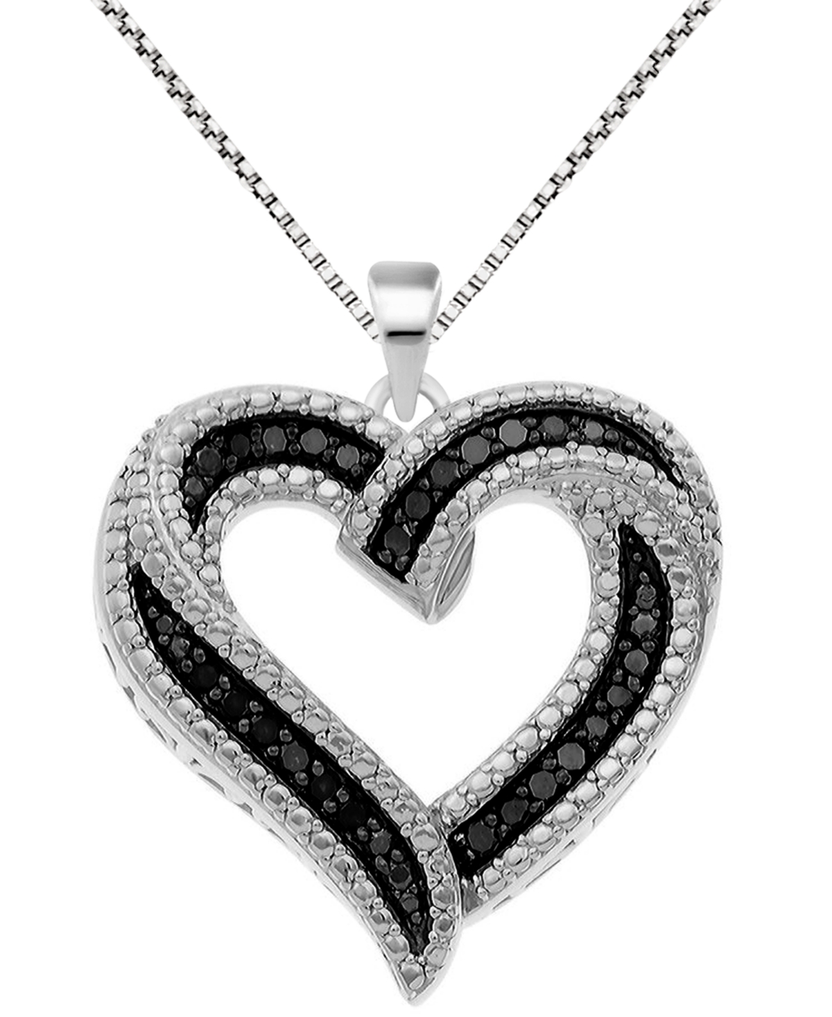 Click here for Black Diamond Heart 18 Pendant Necklace (1/6 ct. t... prices