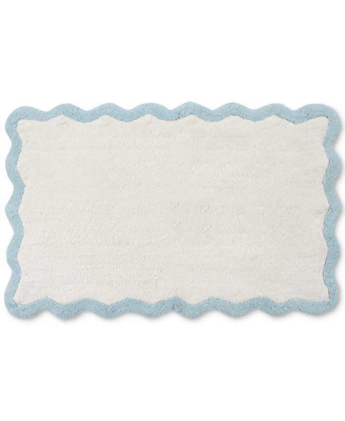Pure Bath Cotton Contrast-Scallop Bath Rug, 20" x 30" - Macy's