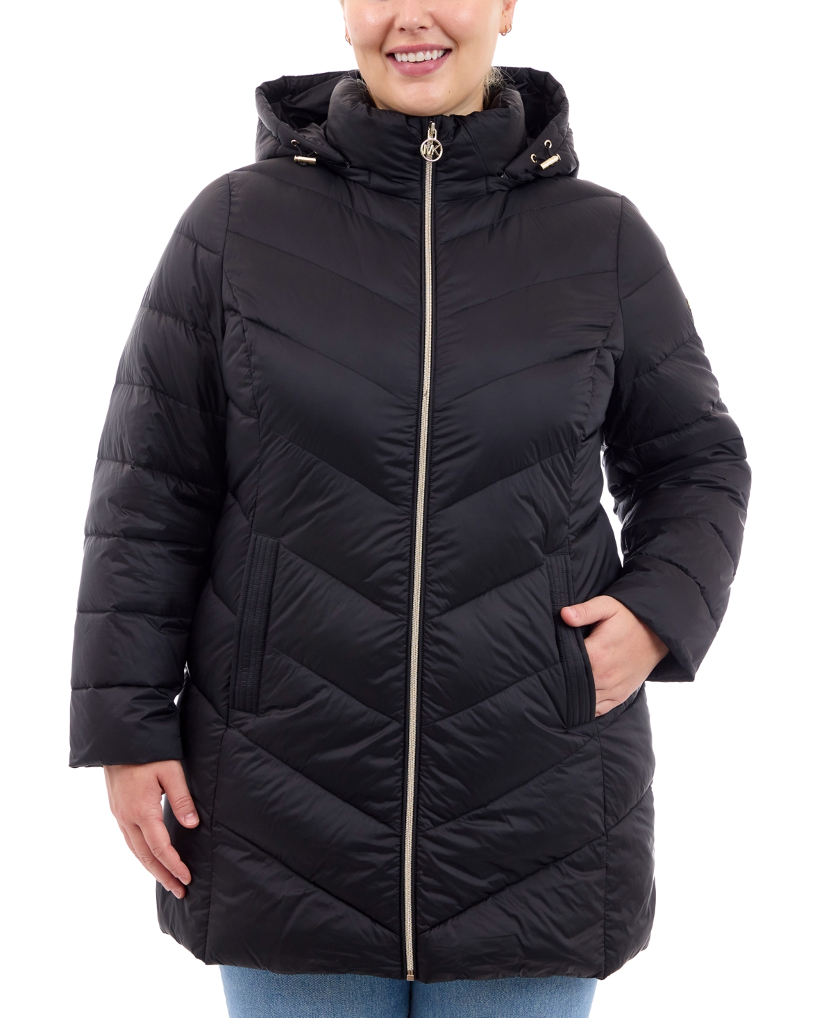 Click here for Michael Michael Kors Plus Size Hooded Packable Dow... prices
