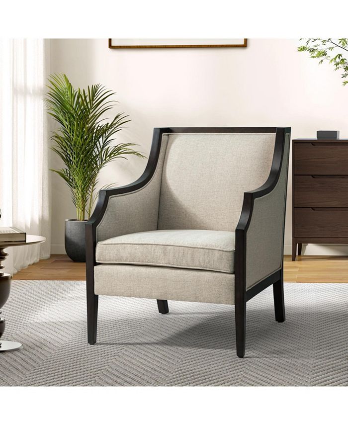 Hulala Home Colloton Transitional Armchair with Beautiful Solid Wood ...