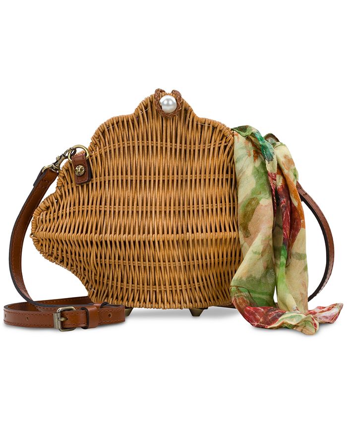 Patricia Nash Cala Luna Clam Small Rattan Crossbody Bag - Macy's