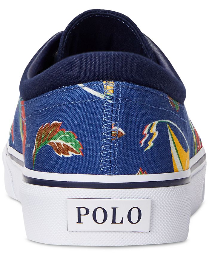 Polo Ralph Lauren Men's Faxon X Printed Tropical Canvas Sneaker - Macy's