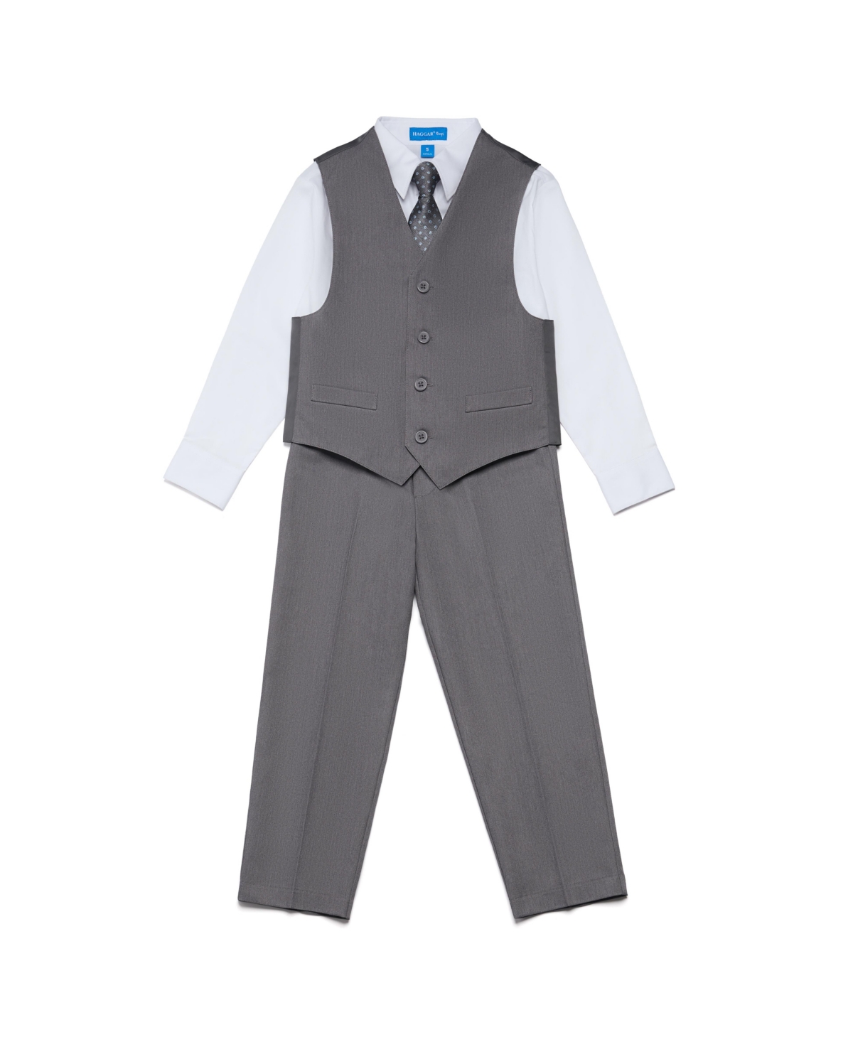 Click here for Haggar Little Boys 4 Piece Vest Set - Gray/White prices