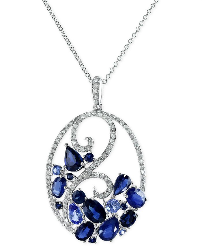 EFFY Collection EFFY® Sapphire (3-3/4 ct. t.w.) and Diamond (1/3 ct. t ...
