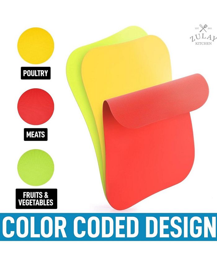 Zulay Kitchen Flexible Cutting Board Mats 3-Pc. - Macy's