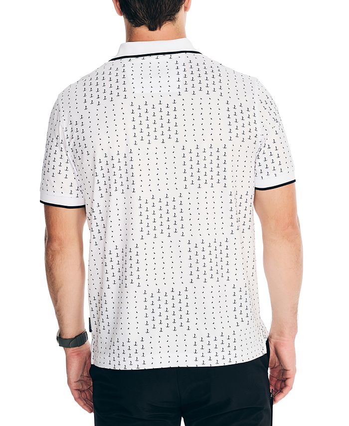 Nautica Men's Navtech Classic-Fit Printed Performance Polo Shirt - Macy's