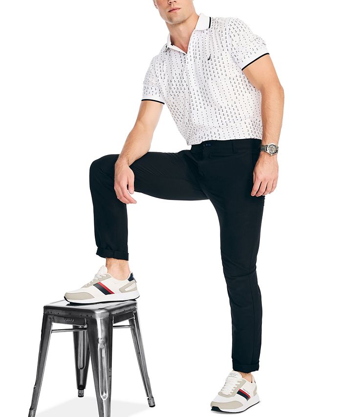 Nautica Men's Navtech Classic-Fit Printed Performance Polo Shirt - Macy's